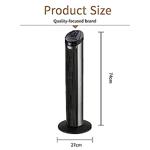 Simple Deluxe 30 Inch Oscillating Tower Fan for Bedroom, 3 Speeds Standing Fan with Remote, Quiet Cooling fan for Indoors, 7.5H Timing, 3 Modes, 38DB,Black