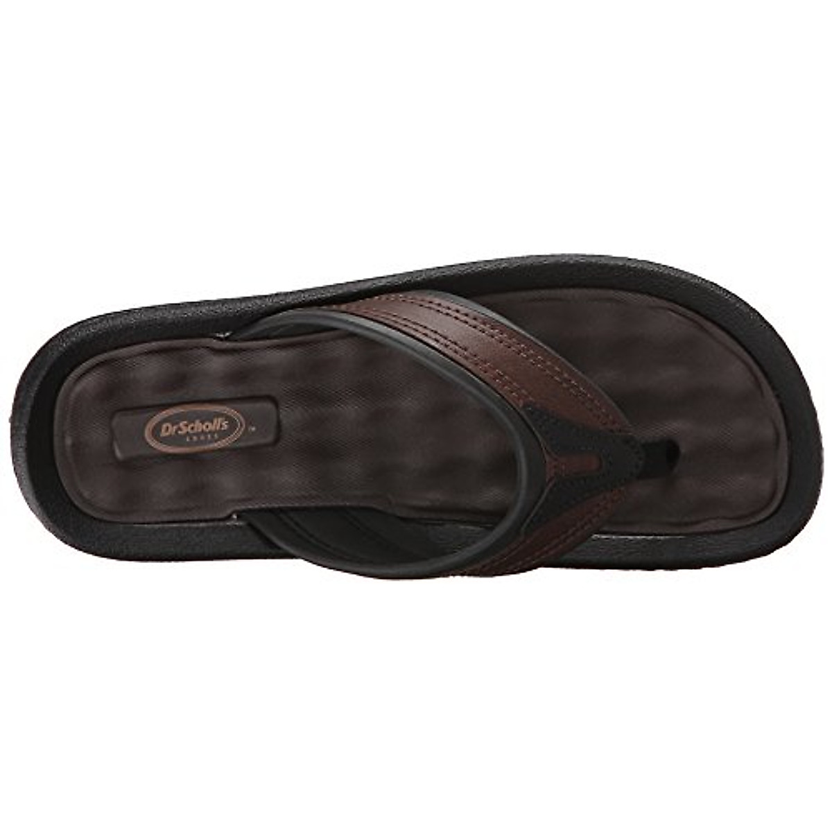 Dr. Scholl's Shoes Men's Donnar Flip Flop, Brown/Black, 11 M US