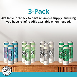Wild Essentials 3 Pack of Quit Smoking Aromatherapy Nasal Inhalers Made with 100% Natural, Therapeutic Grade Essential Oils to Help You Kick The Habit and Quench The Cravings