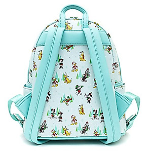Loungefly Disney Classics, Disney Holiday Sensational Six Mini Backpack, Mickey Mouse Minnie Donald Daisy Goofy Pluto