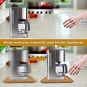 Appliance Sliders for Kitchen Appliances, Sliding Tray for Coffe Maker, Espresso Coffee Machine, Air Fryer, Kitchen Stand Mixer, Toaster, Kitchen Sliders for Counter (9.5” X 13.8”)