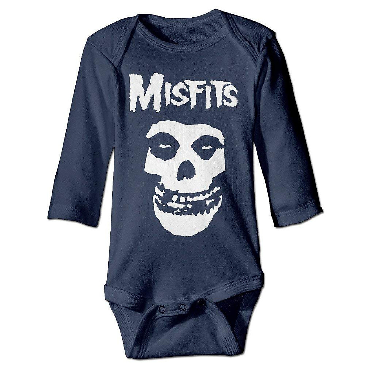 Pengshiliu Cute Misfits Baby Climbing Long Sleeve Onesie 0-6 Month Navy