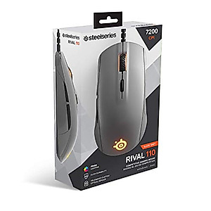 SteelSeries Rival 110 Gaming Mouse - 7,200 CPI TrueMove1 Optical Sensor - Lightweight Design - RGB Lighting - Slate Grey
