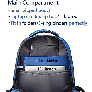 BLUEFAIRY Boys Backpack for Kids Elementary School Bags Kindergarten Middle School Bookbags Lightweight Durable Girls Gift (Stars,Blue)