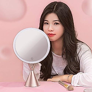 KXA Bathroom Vanity Mirrors Freestanding Cosmetic Mirror 5X Zoom Make Up Mirror Pedestal Table Mirror for Bathroom Bedroom Shaving Mirror Cosmetic Vanity Mirror Makeup Mirror
