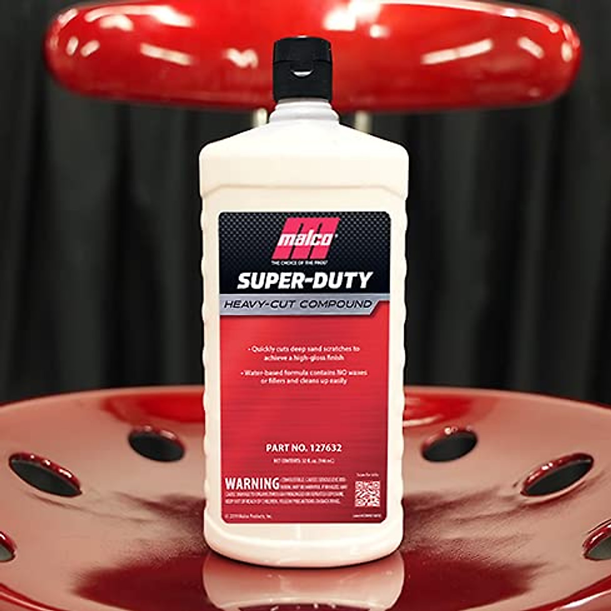 Malco Super Duty Heavy Cut Compound - Professional Cutting, Polishing and Finishing Compound / For Auto Paint Correction, Detailing and Buffing / 32 oz. (127632)