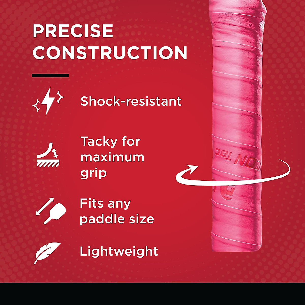 GAMMA Sports Neon Tac Overgrip, Tacky Grip for Tennis, Pickleball, Squash, and Badminton Racquets, Assorted 3 Pack