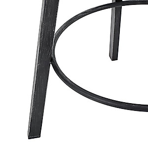 Christopher Knight Home Alanis Firwood Barstool, 39", Black Brush Silver