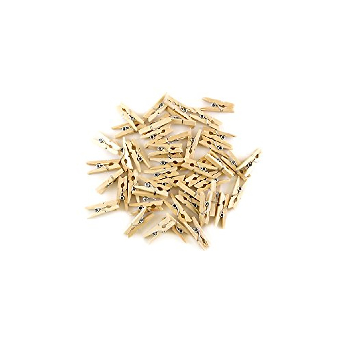 Multicraft Imports Krafty Kids E5220126 CW600 Craftwood Mini Clothespins Natural, 1in, 45-Piece