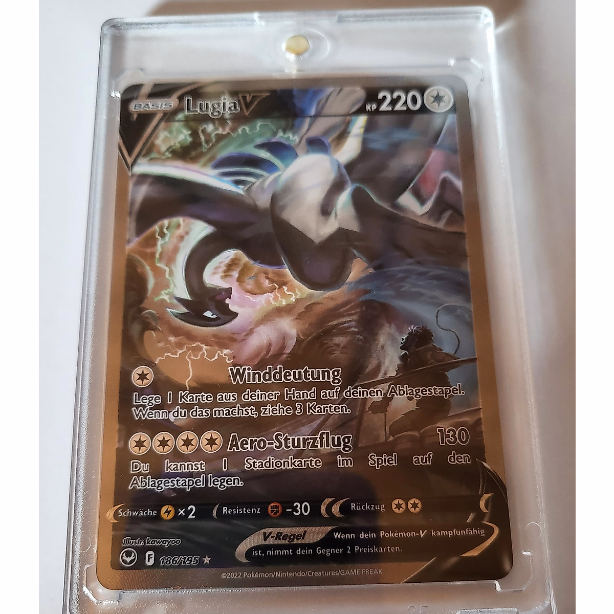 Lugia V 186/195- Silver Tempest - Full Art - Pokemon Ultra Rare Card - Holo Foil
