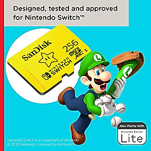 SanDisk 256GB microSDXC Card Licensed for Nintendo Switch - SDSQXAO-256G-GNCZN