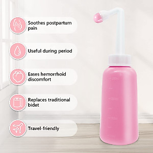 Peri Bottle for Postpartum Care,12 OZ Perineal Bottle Postpartum Essentials Upside Down Peri Bottle for Perineal Recovery and Cleansing After Birth