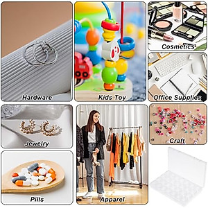 Giantree 1 Pack 28 Clear Plastic Grids Organizer Box with Removable Dividers, Small Compartment Container Bead Storage Box for Jewelry Accessories Nail Small Craft Toy 6.9" x 4.2" x 0.9"