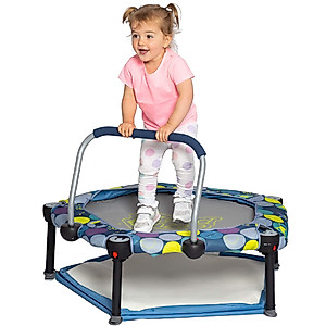 Eezy Peezy 3 in 1 Folding Ball Pit and Bouncer - Ball Pit Tent and Trampoline with Handle - Ages 10 Months to 5 Years