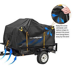 Neverland Waterproof ATV Cover Windproof Trailerable ATV Cover 300D Oxford Heavy Duty Trailer 4 Wheeler Cover Compatible with All Weather Outdoor Indoor Protection Polaris Sportsman Can-Am Yamaha,XL