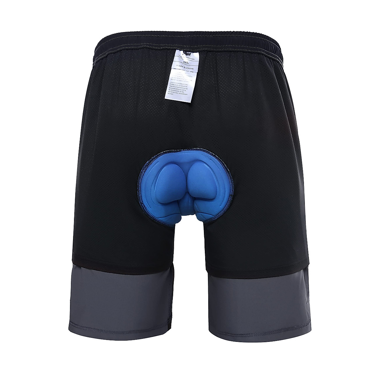 EZRUN Men's 3D Padded Mountain Bike Shorts Lightweight MTB Cycling Shorts (Grey Black,l)