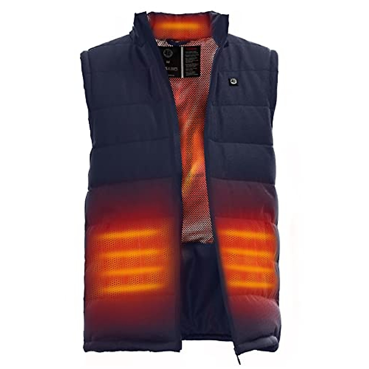 Sailwind Men's Lightweight Heated Vest Smart Electric Rechargeable Jacket With Removable Hood (Battery Included) US Large Navy Blue