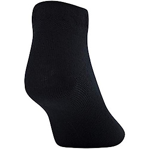 Under Armour Women's Essential Lightweight Low Cut Socks, 6-Pairs , Black , Medium