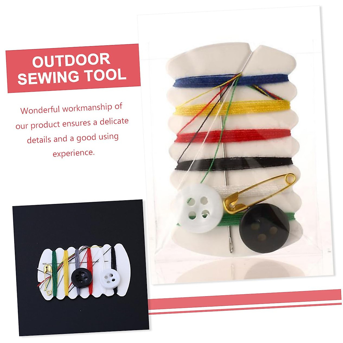 COHEALI 300 Sets Mini Sewing Kit Button Sewing Tool Travel Accesories Travel Accessories Items for Wedding Welcome Bags Emergency Sewing Kit Sewing Safety Pin for Sewing Supplies Household