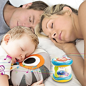 Portable First Drum Musical Instrument - Educational Toy for Children Learning and Entertainment. Small Size and Soft Sounding