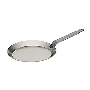 Matfer Bourgeat 062034 Round Crepe Pan, 9 1/2-Inch, Gray