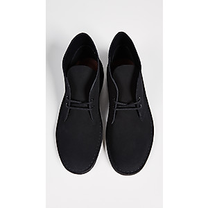 Clarks mens Desert Chukka Boot, Black Suede, 11.5 US