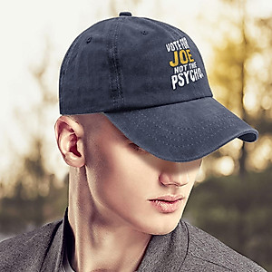 Generic Vote Hats Vote for Joe Not The Psycho Hats for Men Golf Retro Trucker Women Black Kawaii Hat Gift Hat Slogan, Navy Blue