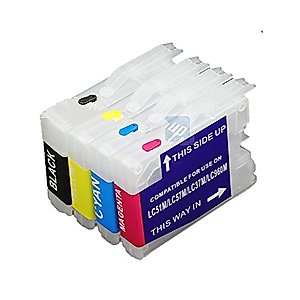 UniPrint Empty refillable Ink Cartridge Compatible for Brother OEM Ink Model LC37 LC51 LC57 LC960 LC970 LC1000