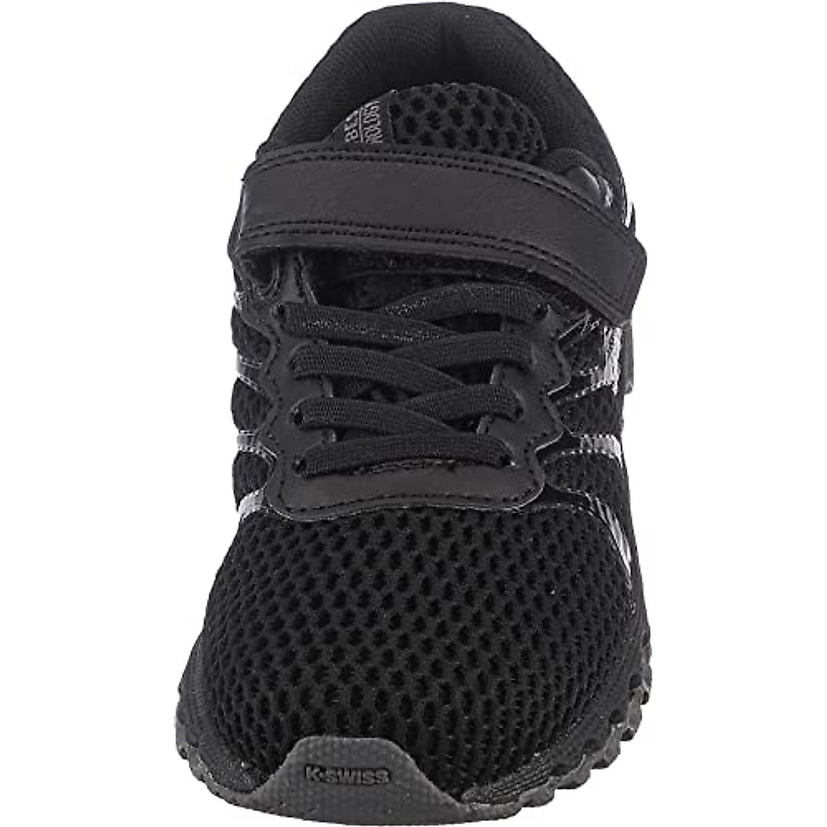 K-Swiss Boy's Tubes Comfort 200 Strap Training Shoe Cross Trainer, Black/Charcoal, 3 Little Kid