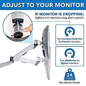 Mount-It! Quad Monitor Desk Mount With Full Motion Height Adjustable Arms | Premium Modular Computer Screen Mount With VESA 75x75, 100x100 mm Pattern | Clamp Base, Silver