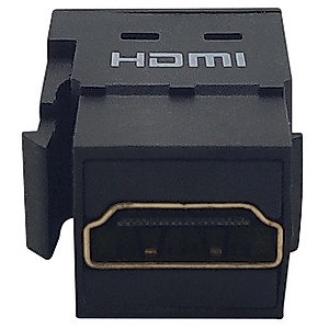 Tripp Lite HDMI Keystone Panel Mount Coupler (F/F), 8k Video @ 60Hz (4:4:4), HDCP 2.2, Black, (P164-000-KPBK8K)