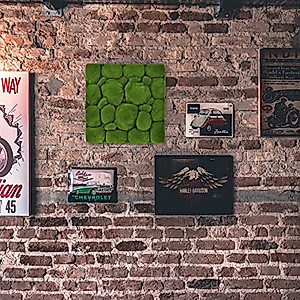 EXCEART Moss Wall Panel Simulation Green Moss Stone Foams Tile Board DIY Craft Wall Background Decoration for Home Living Room Bedroom