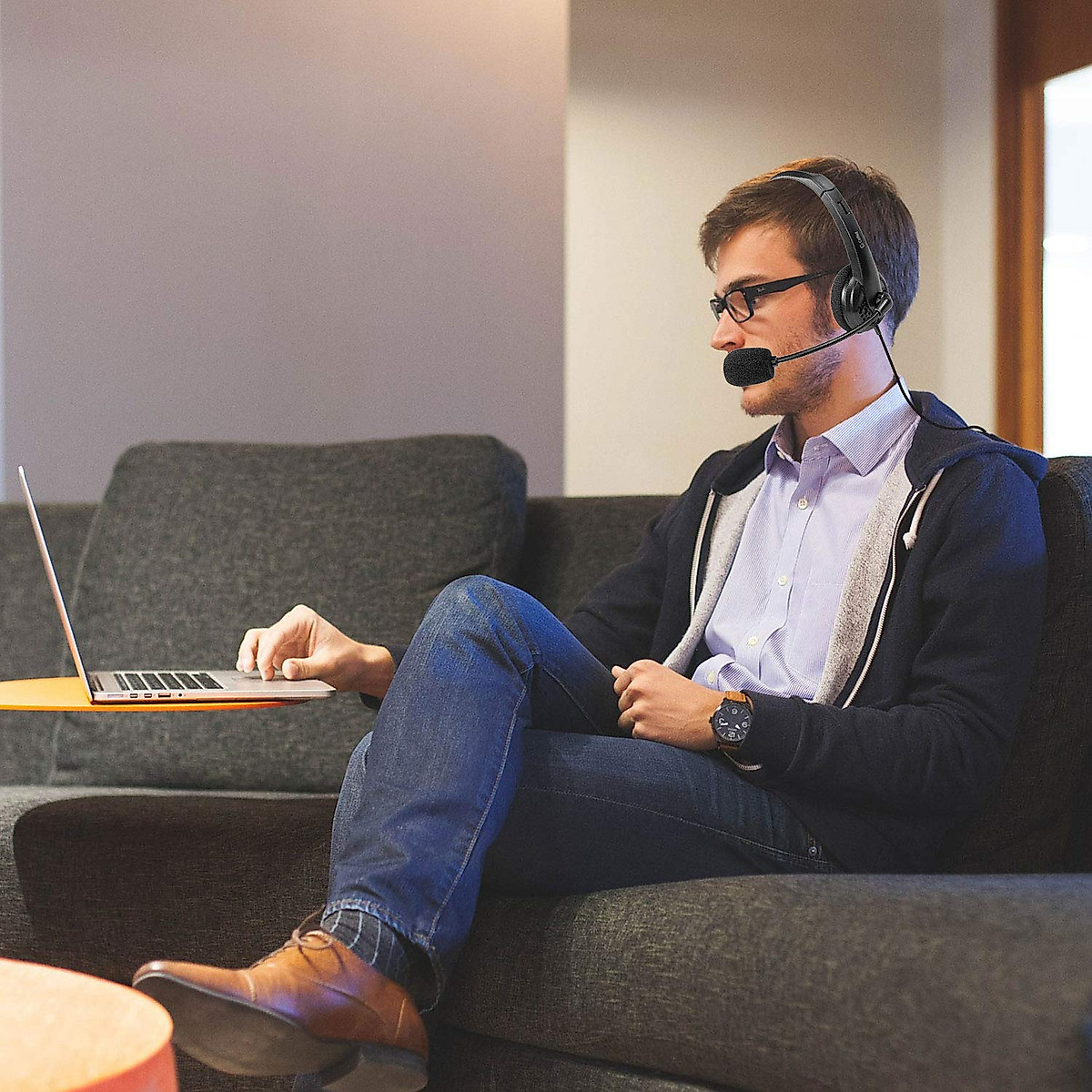 Cellet Over The Head Earpiece Headset with Microphone Compatible with Any 3.5mm Auxiliary Port Devices