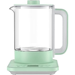 1.8L Electric Kettle Large Capacity Glass Health Pot Multifunction Cooking Tea Soup Flower Teapot Automatic Electric Stew Bird's Nest Pot Stainless Steel Without Filter A,1.8L