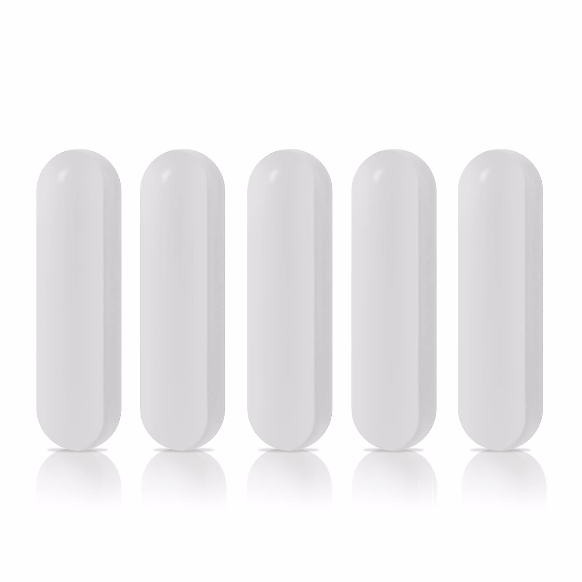 5 Pcs 25mm(1 inch) PTFE Magnetic Stirrer Mixer Stir Bar,White Color,Laboratory Bar,Stir Plate Bar,7mm25mm Stir Bars