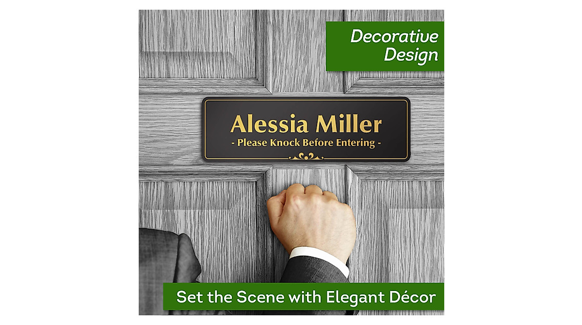 Custom Name Plates for Doors - Personalized Wall Signs Made in USA