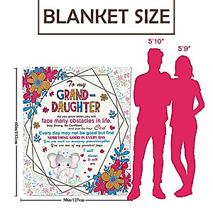 Granddaughter Gifts from Grandma, to My Granddaughter Blanket, Gifts for Granddaughter, Granddaughter Birthday Gift, Granddaughter Gifts from Grandparents, Granddaughter Gifts Throw Blanket 50”x60”