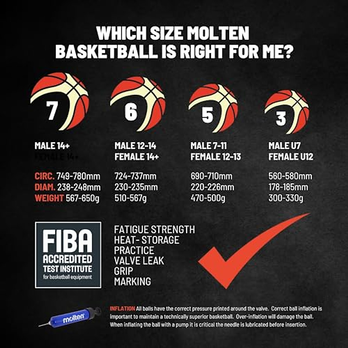 Molten BG3000 Basketball, Indoor/Outdoor, Rubber, Size 7, Orange/Ivory, Suitable for Boys Age 14 & Adult