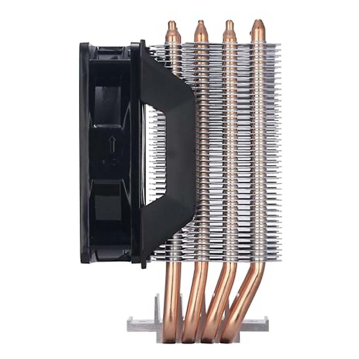 Amazon Basics Computer Cooling Fan with Cooler Master Technology, CPU Air Cooler, 4 Heat Pipes, RGB LED PWM, ‎4.02 X 3.28 X 4.96 Inch, Aluminum Fins