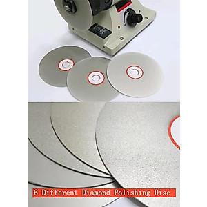 Diamond Polishing Disc Set 6 PCS, ENLAYER 6Inch Diamond Flat Lap 80/400/600/800/1500/3000 Grit Wheel Lapping Grinding Disc Tool for Cutting or Sanding Stone and Glass (6)