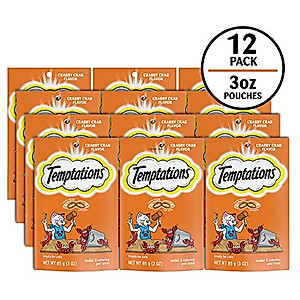 Temptations Crunchy and Soft Cat Treats, Crabby Crab, 3 Ounce (Pack of 12)