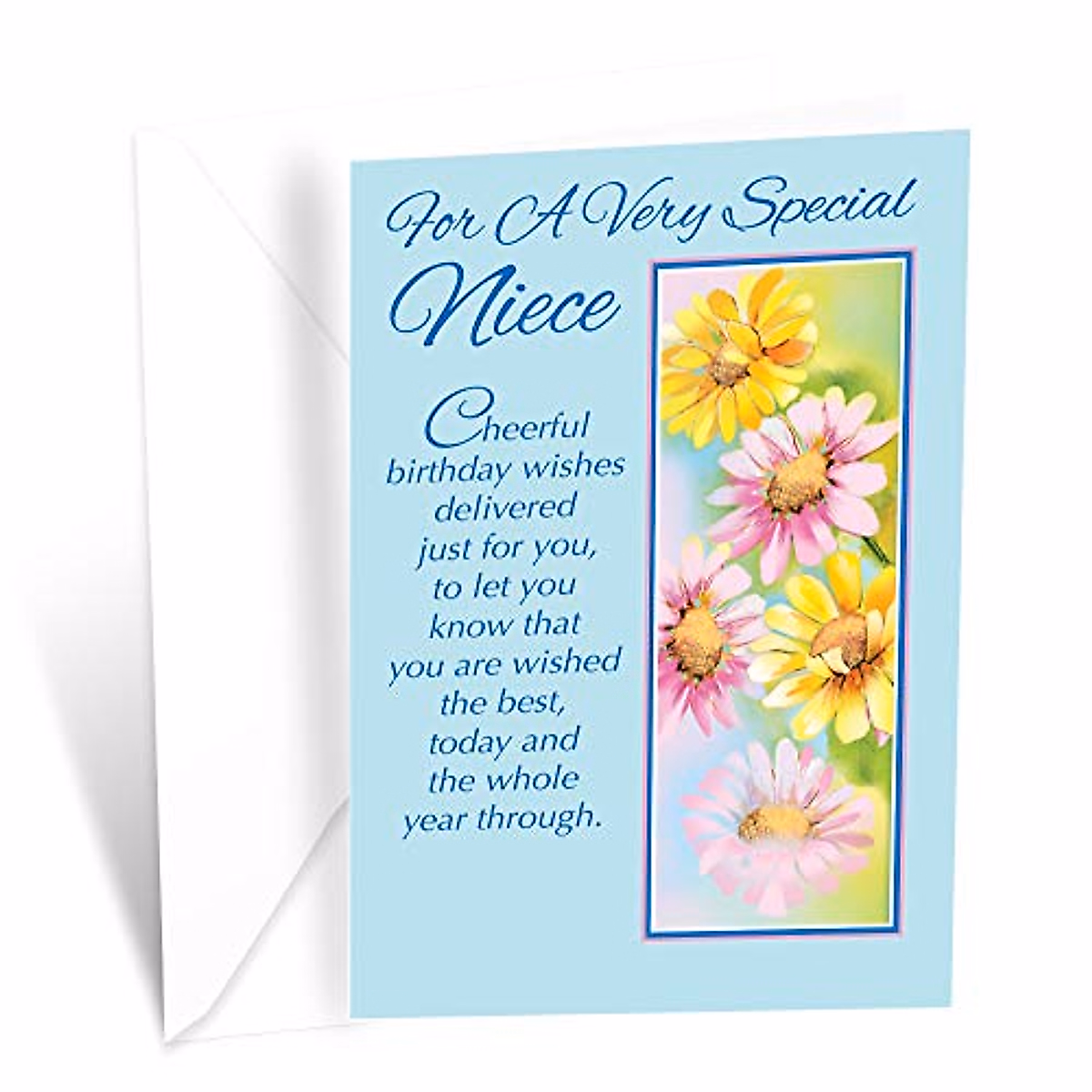Happy Birthday Card For Niece For Adults | Made in America | Eco-Friendly | Thick Card Stock with Premium Envelope 5in x 7.75in | Packaged in Protective Mailer | Prime Greetings