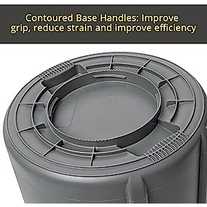 Rubbermaid Commercial 263200GY Round Brute Container Plastic 32 gal Gray (1)