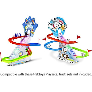 Haktoys Replacement or Additional Parts, Dalmatian Dog Figurines – for The Spotty Dog Slide Toy Race Track Set (Pack of 3)