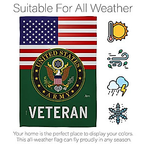 Americana Home & Garden US Army Veteran Garden Flag Armed Forces Rangers United State American Military Retire Official House Decoration Banner Small Yard Gift Double-Sided, Thick Fabric, Made in USA