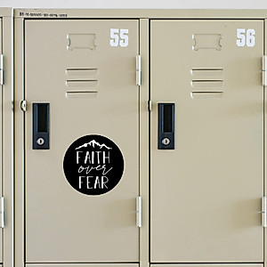 Faith Over Fear Refrigerator Magnet, Cute Round Magnetic Decal for Cars, Locker, Fridge or Mailbox, Inspirational Religious Magnets, 5.5 Inches