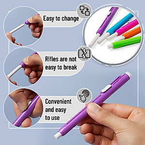 Mr. Pen Retractable Mechanical Eraser Pen, Pack of 6, Assorted Color