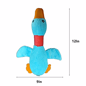 Weivone 2023 Goose Indestructible Dog Toys for Aggressive Chewers Small Medium Large Breed, Crinkle Squeaky Dog Toys Plush Dog Toy Puppy Chew Toys for Teething, Duck Interactive Dog Puppy Toys