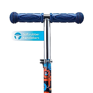 Hot Wheels Self Balancing Kick Scooter with Light Up Wheels, Extra Wide Deck, 3 Wheel Platform, Foot Activated Brake, 75 lbs Limit, Kids & Toddlers Girls or Boys, for Ages 3 and Up