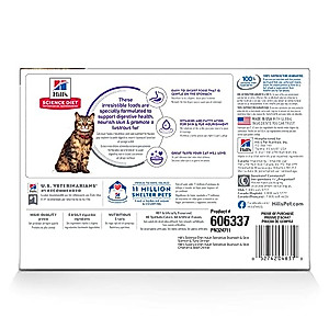 Hill's Science Diet Adult Sensitive Stomach & Skin Wet Cat Food Pouch Variety Pack, Chicken & Beef, Tuna & Salmon 2.8 oz, 12 Pack